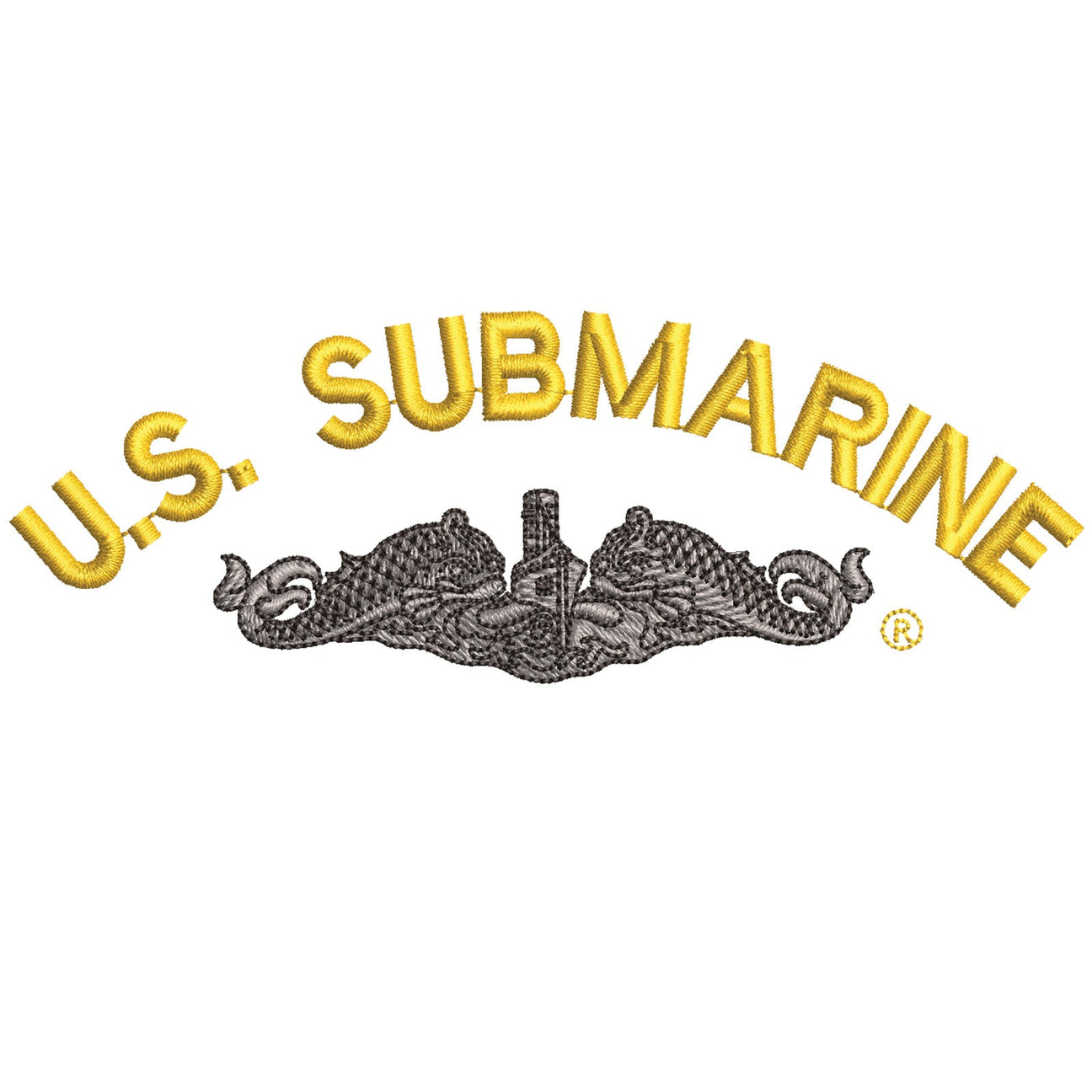 Navy: Licensed US Submarine Logo | Embroidery Design at e4Bigs – e4Bigs.com