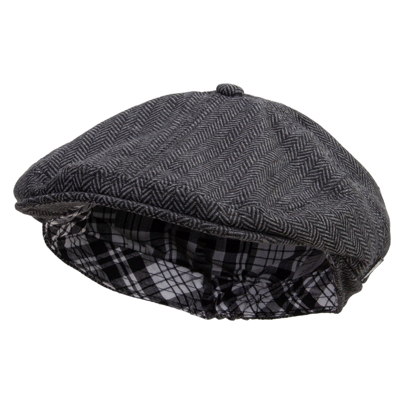 Oversize Ivy Hat: Big Size 6 Panel Herringbone Applejack Ivy Cap at ...