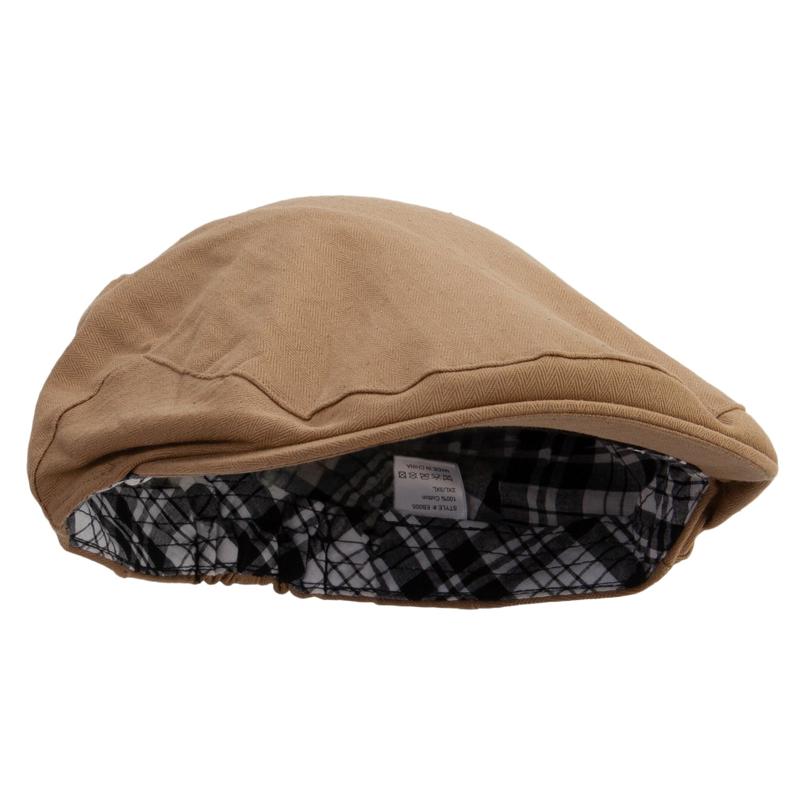 Oversize Ivy Hat: Big Size Cotton Herringbone Stitch Ivy Cap at e4Bigs ...