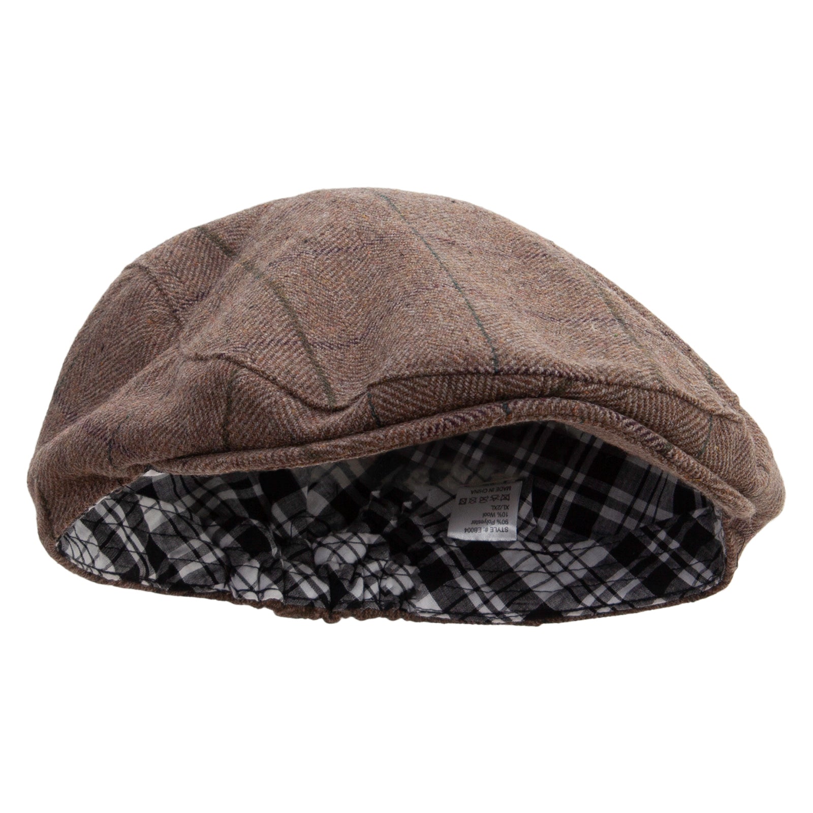 Oversize Ivy Hat: Big Size Plaid Regular Ivy Cap at e4Bigs – e4Bigs.com