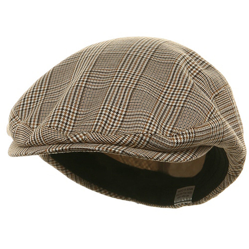 Ivy Hat: Big Size Elastic Plaid Fashion Ivy Cap at e4Bigs – e4Bigs.com